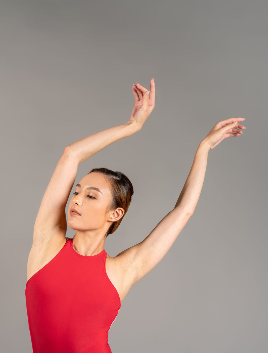 Abby Leotard In Red Sand